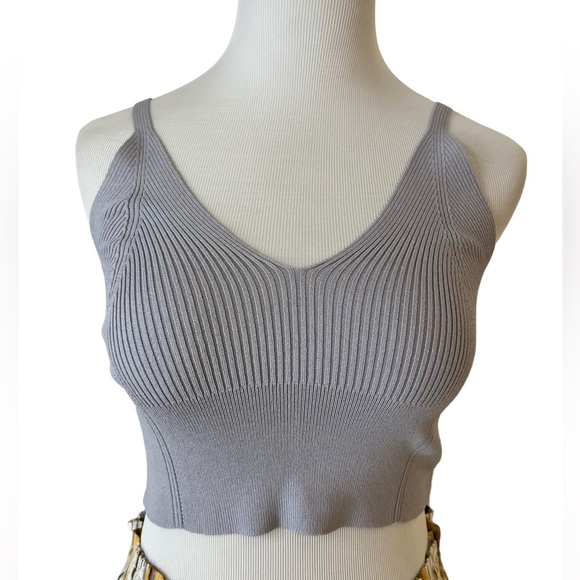 Signature | Tops | Signature Gray Ribbed Tank Top | Poshmark